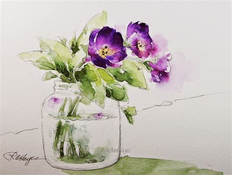 Easy Watercolor Painting Ideas For Beginners Flowers At Hugo Jenyns Blog