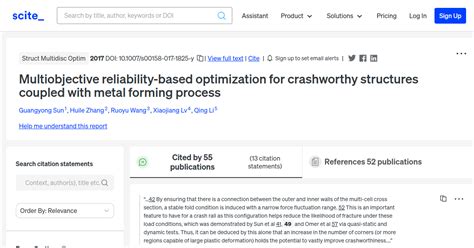 Multiobjective Reliability Based Optimization For Crashworthy Structures Coupled With Metal