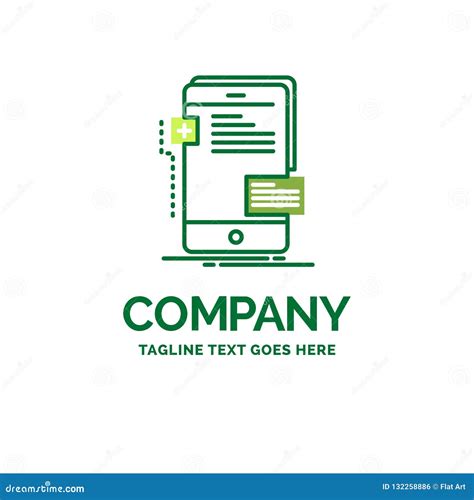 Frontend Interface Mobile Phone Developer Flat Business Logo Stock Vector Illustration Of
