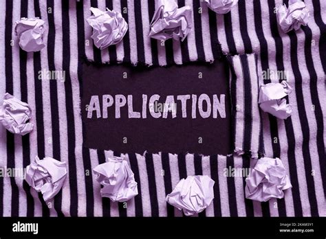 Hand Writing Sign Application Business Showcase An Order For Something Formal And Usually