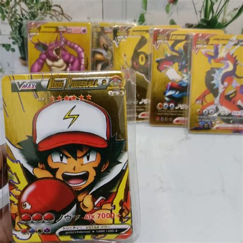 Jual 10 Pcs Mainan Kartu Koleksi Pokemon Gold Kartu Pokemon Emas Langka
