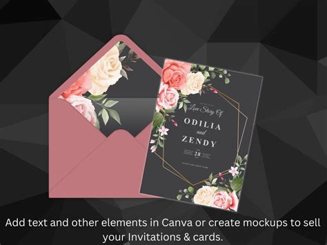 Canva Envelope Frame Fill Your Own Frame Editable Canva Etsy