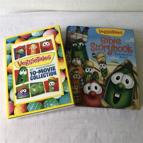 Veggietales 25th Anniversary 10 Movie Collection Dvd And Bible Storybook