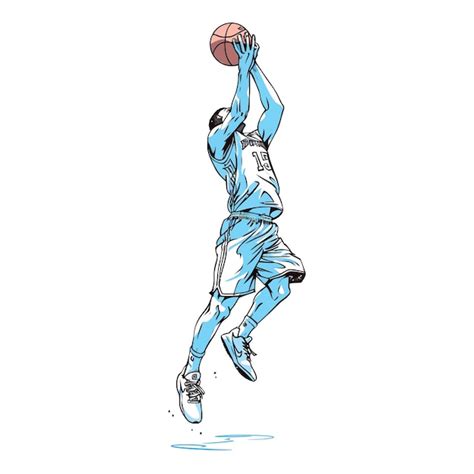 Premium Vector A Basketball Player Making A Slam Dunk Vector Illustration