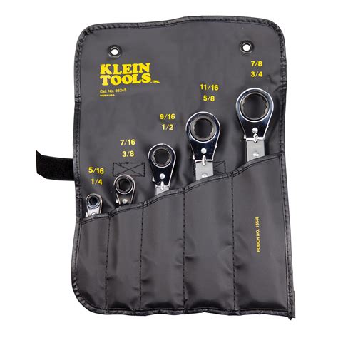 Reversible Ratcheting Box Wrench Set 5 Piece 68245 Klein Tools