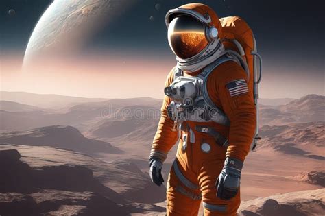 Astronaut In The Space Astronaut In The Space Stock Illustration