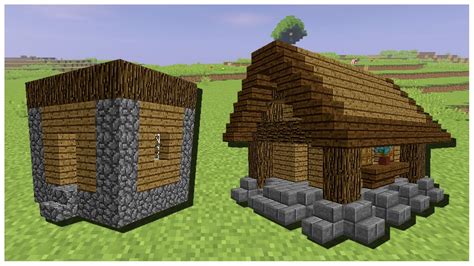 AMÉLIORER LA PETITE MAISON ET LA CABANE D UN VILLAGE PNJ Minecraft