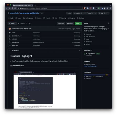 Dracula Theme For Wordpress Blocks Handlait
