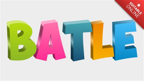 Batle Multi Color For The New Year Text Effect Generator