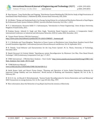 Reconfiguration And Capacitor Placement In Najaf Distribution Networks