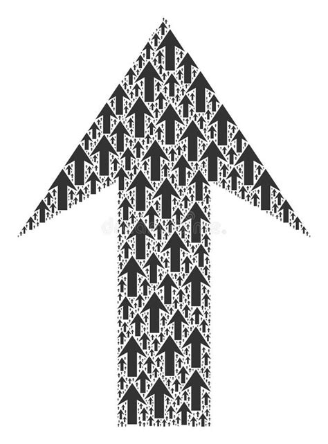 Arrow Up Recursive Mosaic Of Itself Icons Stock Vector Illustration