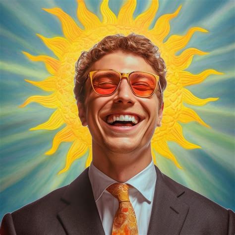 Premium Ai Image A Man Wearing Sunglasses That Says He Is Smiling