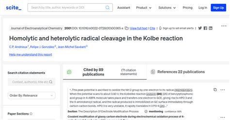 Homolytic And Heterolytic Radical Cleavage In The Kolbe Reaction