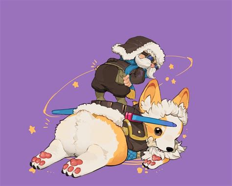 Corki And Corgi Corki League Of Legends Drawn By Ghostgrass Danbooru
