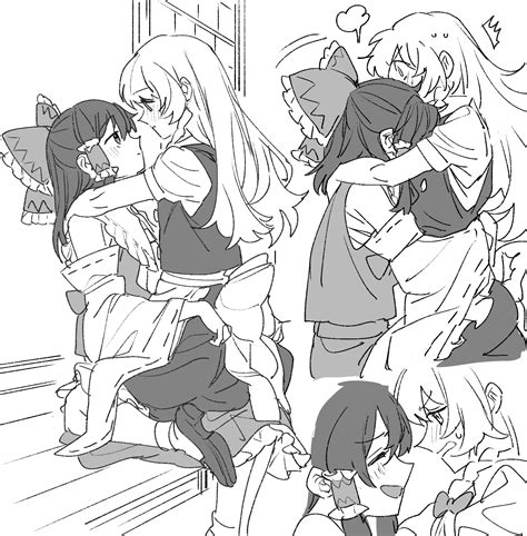 Hakurei Reimu And Kirisame Marisa Touhou Drawn By Mero Starfish Jcs Danbooru