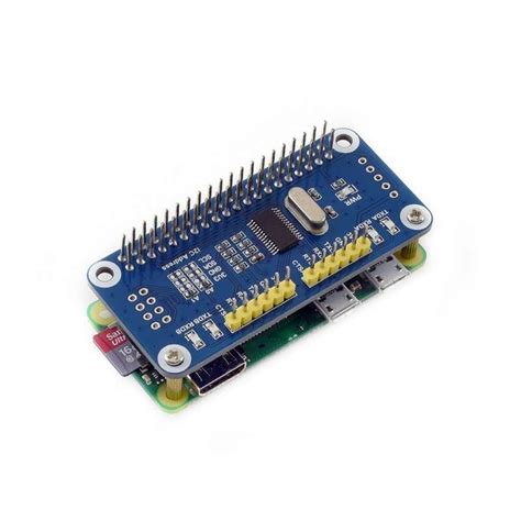 serial expansion hat for raspberry pi i2c interface 2 ch uart 8 gpios ws 15667