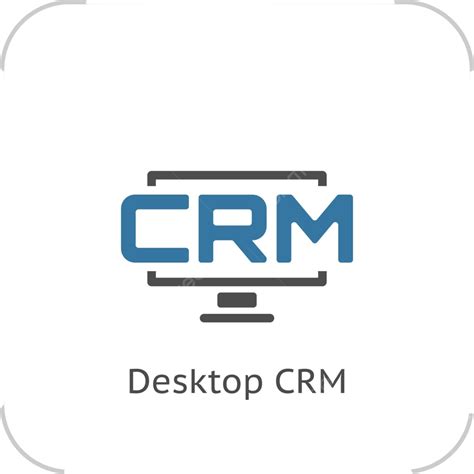 Desktop Crm System Icon Flat Design Illustration Relationship Customer Vector Illustration