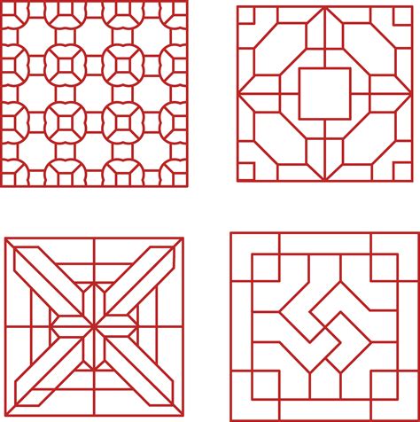 Traditional Chinese Pattern Set Vector Illustration 36893033 Vector