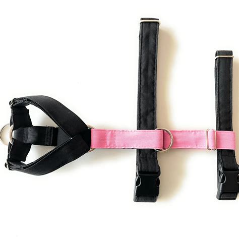 Arnes Para Perro Triple Anti Tirones Negro Y Rosa 4GUAUS