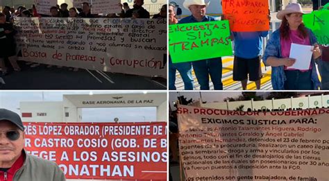 Salen Manifestantes En La Visita De Amlo A La Paz