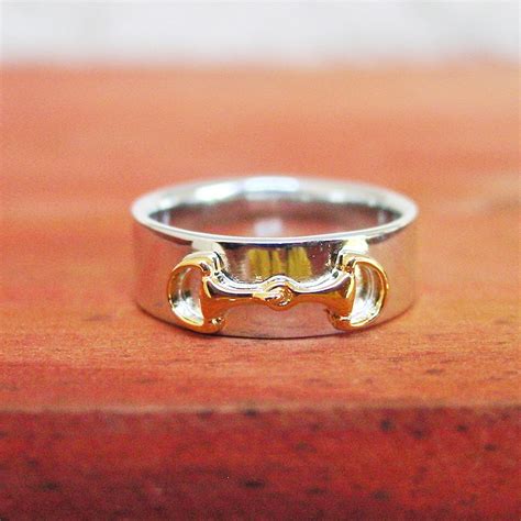 Gold Bit Rings Etsy