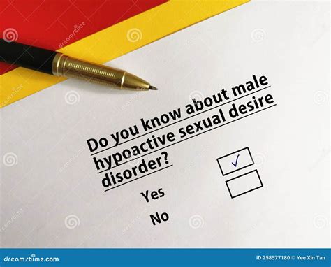 Questionnaire About Mental Health Stock Photo Image Of Penetration Sexual 258577180