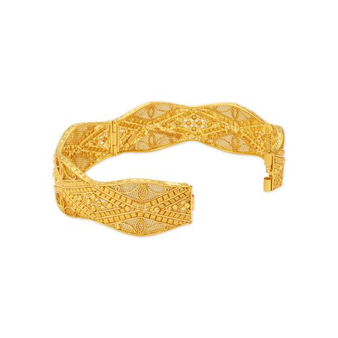 Artistic Floral Gold Bala Bangle