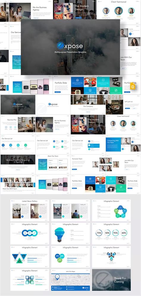 Exposed Powerpoint Presentation Template 32 Modern Creative
