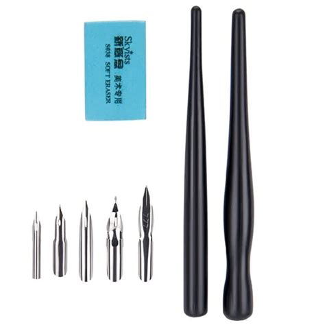 만화 만화 펜 팁 펜 세트 애니메이션 페인트 드로잉 다기능 펜 딥 서예 그리기 도구 세트 펜촉 5 개 홀더 1 개 지우개 2 개 Aliexpress