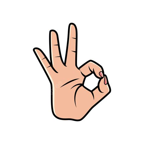 Ok Hand Sign Clipart Vector Ok Sign Hand Isolated On A White