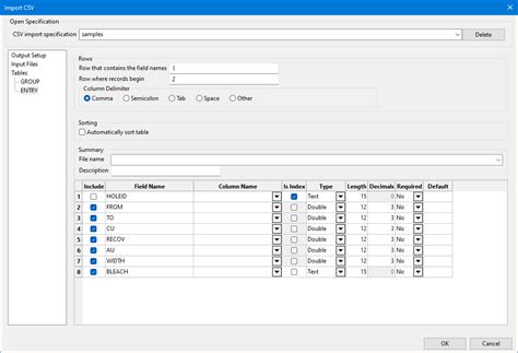 Vulcan File Import Import CSV Databases