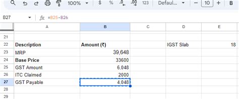 Excel Formula For Gst Learn How To Calculate Step By Step