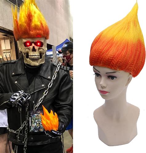 Magqoo Flame Fire Wig Flame Fire Cosplay Costume Wig Flame