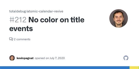 No Color On Title Events Issue Totaldebug Atomic Calendar