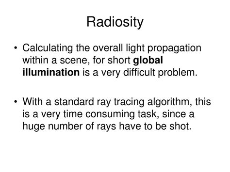 ppt global illumination radiosity powerpoint presentation free