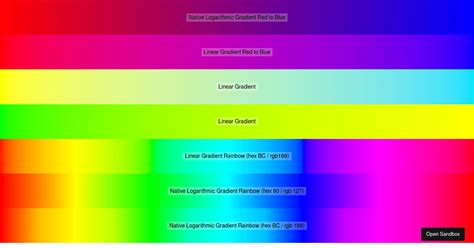 Native Logarithmic Vs Linear Gradients Forked Codesandbox