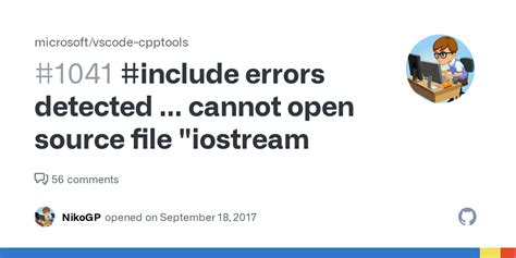 Include Errors Detected Cannot Open Source File Iostream Issue