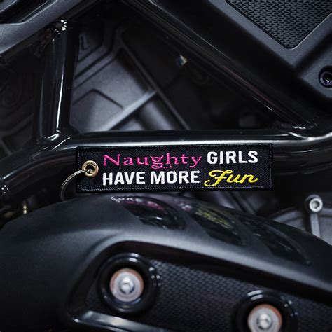 Naughty Girls Have More Fun Motorcycle Keychain Moto Loot
