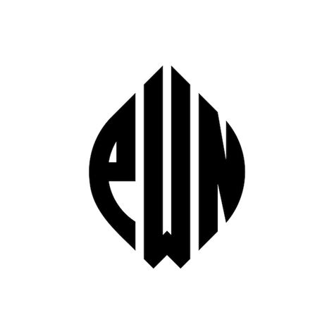 Premium Vector Pwn Circle Letter Logo Design With Circle And Ellipse