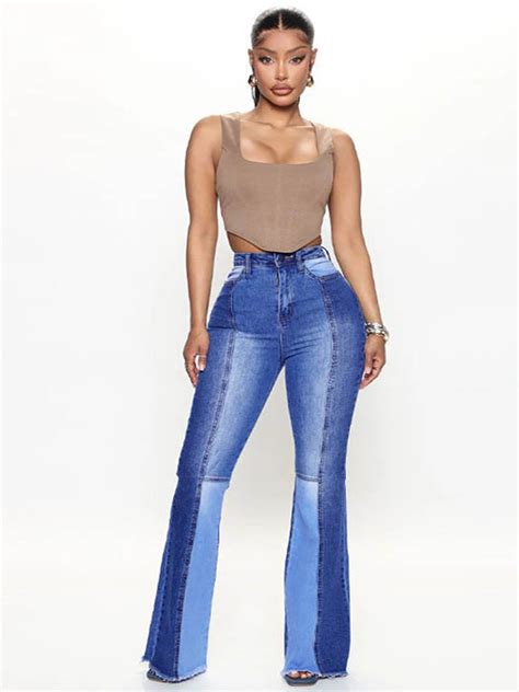 Womens Fashion High Waisttight Hip Flared Jeansthingy Londonfree