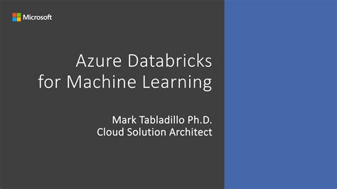 201905 azure databricks for machine learning ppt