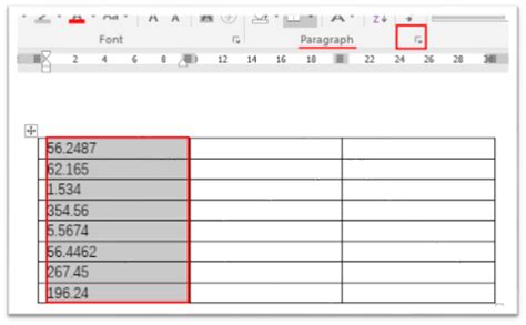 How To Align Decimal Point In Word Table Cells My Microsoft Office Tips