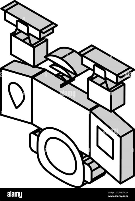 Remote Monitoring Autonomous Delivery Isometric Icon Vector