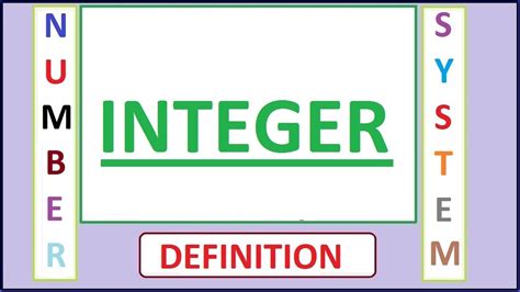 What Is Integer Number System Part 1 Youtube