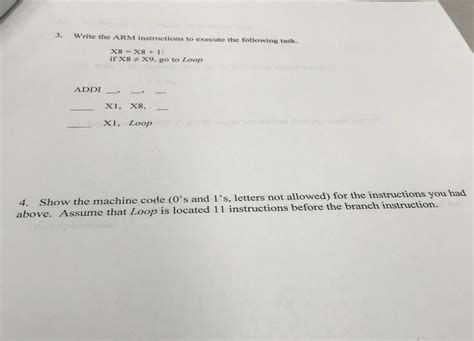 Solved Write The Arm Instructions To Execute The Chegg