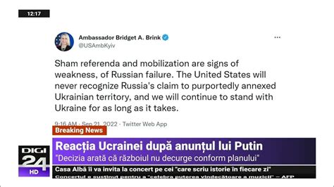 Puterile Globale Reacţionează La Mobilizarea Lui Putin Youtube