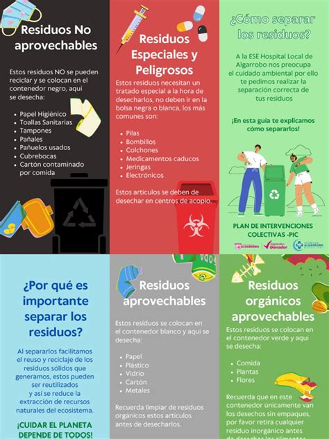 ¿cómo Separar Los Residuos Residuos No Aprovechables Residuos Especiales Y Peligrosos Pdf