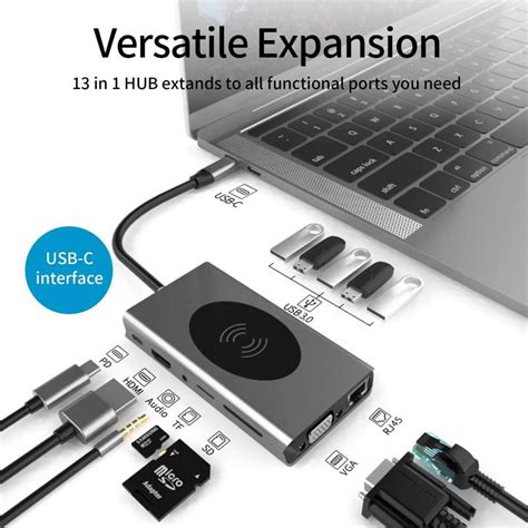 Ripley Hub Estacion En Tipo C Gigabit K Multiport Carga Inalambrica