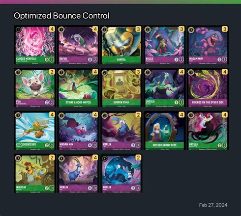 Optimized Bounce Control Lorcana Deck • Lorcanagg
