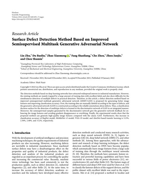 Pdf Surface Defect Detection Method Based On Improved Semisupervised